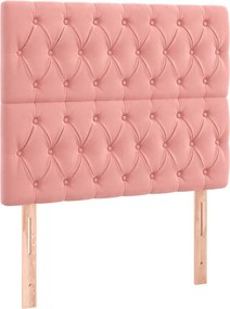 Box spring postel s matrací růžová 120x190 cm samet 3270492