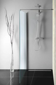 Aqualine Sapho, WALK-IN stěna k instalaci na zeď se vzpěrou, jednodílná, 700 mm, matné sklo