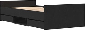 Rám postele Černý dub 193 x 93 x 50 cm Kompozitní dřevo 3329328
