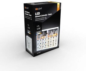 SOLIGHT LED adventní kalendář - kniha, 8x LED, 40x30cm, 2x AAA