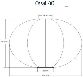 SOLÁRNÍ LAMPÁŠ OVAL 27X40 CM BÉŽOVÁ