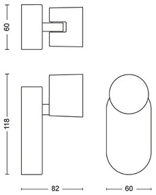 Philips - LED Stmívatelné nástěnné bodové svítidlo STAR LED/4,5W/230V