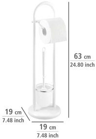 WENKO 17092100 - Toaletní štětka SIENA 19x63 cm bílá/satin