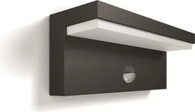 PH 16484/93/P3 LED Venkovní nástěnné svítidlo Philips Bustan s pohybovým čidlem 16484/93/P3 antracitové 4000K - PHILIPS (915005378402)