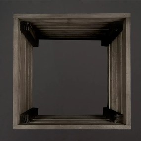 AMADEA Dřevěný obal na květináč tmavý, 27x27x20 cm Český výrobek