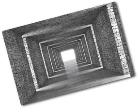 Wallmuralia Deska na krájení skleněná Tunel z cihly 80x52 cm