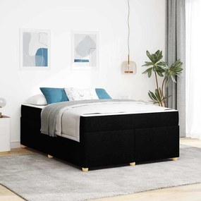 Rám postele s matrací Černá 160 x 200 cm textil 3399365