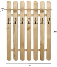 Drewmax WS101 dřevěný věšák masiv borovice