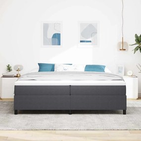 Postel s boxspringem Tmavě šedá a bílá 200 x 200 cm 3337483