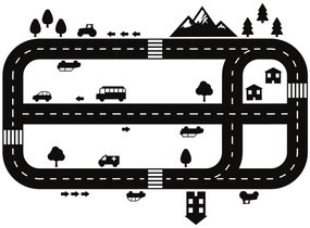 Dětská samolepka na podlahu AUTODRÁHA