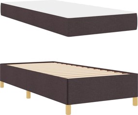 Rám postele Tmavě hnědá 100 x 200 cm textil 3398916