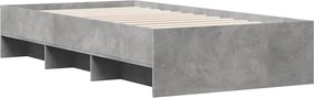 Rám postele betonově šedý 100 x 200 cm kompozitní dřevo 3295670
