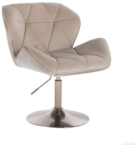 LuxuryForm DESIGN Židle MILANO VELUR na zlatém talíři - latte