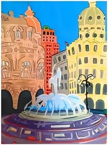 NORIMPEX Malování podle čísel Fontána na náměstí / 40x50 cm