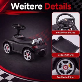 Costway Porsche Licencované auto pro spolujízdu pro děti od 18 měsíců. Push auto