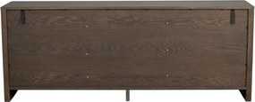 Komoda v dekoru dubu v tmavě přírodní barvě 180x70x40 cm Melstone – Rowico