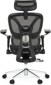 Kancelářská ergonomická židle PORTE — síťovina, černá