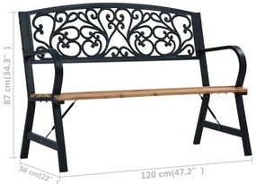 vidaXL Marketos Zahradní lavice 120 cm dřevo