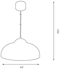 Lustr na lanku BASCA 1xE27/60W/230V