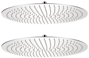 Dešťové sprchové hlavice 2 ks Ø 50 cm nerezová ocel 275938