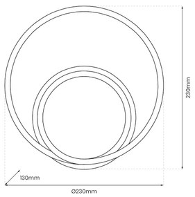 LED Nástěnné svítidlo LUCERO LED/13W/230V lesklý chrom