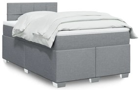 Box spring postel s matrací světle šedá 120 x 200 cm textil 3288155