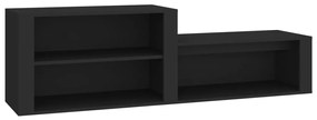 Botník černý 150 x 35 x 45 cm kompozitní dřevo - Default Title