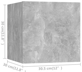 vidaXL Marketos 10dílný set TV skříněk betonově šedý dřevotříska