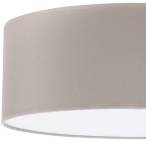 Stropní svítidlo Gaja, 1x béžové textilní stínítko, (bílé plexisklo), (fi 40cm)
