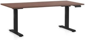 Výškově nastavitelný stůl OfficeTech D, 140 x 80 cm -černá podnož Barva: Černá