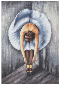 Gario Ručně malovaný obraz Baletka v modrém Rozměry: 100 x 70 cm