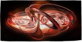Sablio Ručník Červená abstrakce - 70x140 cm
