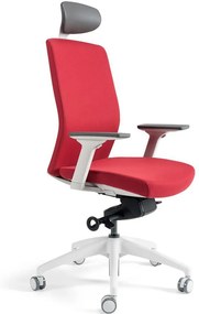 Kancelářská ergonomická židle BESTUHL J2 WHITE SP — více barev, s podhlavníkem Modrá 214