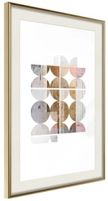 Artgeist Plakát barevné spojení Velikosti (šířkaxvýška): 20x30, Finální vzhled: Zlatý rám s paspartou