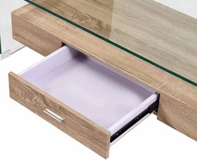 Konferenční stolek čirý 98 x 45 x 31 cm tvrzené sklo 284747