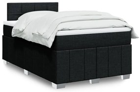 Box spring postel s matrací černá 120x200 cm textil 3289337