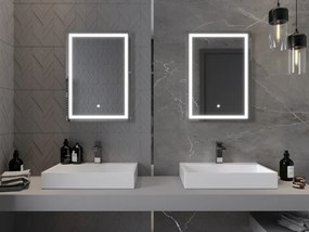 Mexen Miko podsvícené koupelnové zrcadlo 50 x 70 cm, LED 6000K, proti zamlžování - 9819-050-070-611-00