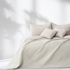 Krémový prošívaný přehoz z mikrovlákna 240x260 cm Softa – Restilo