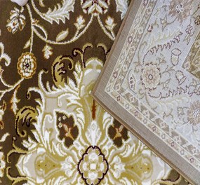 BE Koberec Shahrazad 4800 BROWN – hnědý obdélníkový Rozměr: 60x100 cm