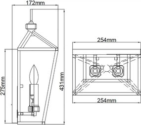 Elstead Designová nástěnná lampa Quintiesse Stinson černá 2x E14