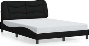 Rám postele bez matrace Hvar černý 140 x 200 cm textil 3207774