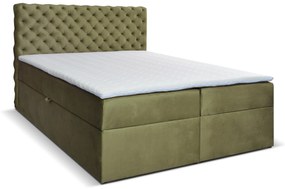 Kontinentální postel 140 cm Orimis (zelená). 1033244