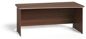 Rohový kancelářský psací stůl ARRISTO LUX , oblouk pravý, 1800 mm, ořech