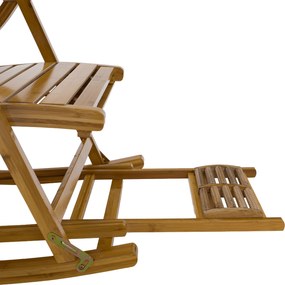 Zahradní houpací křeslo, polohovací, přírodní, bambus, FLOS