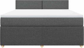 Box spring postel s matrací tmavě šedá 180x200 cm textil 3289829