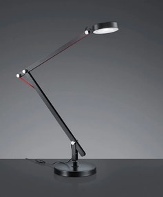 Černá LED stolní lampa s ohybatelnou konstrukcí (výška 90 cm) Amsterdam – Trio