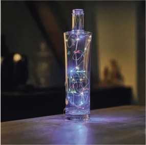 Vánoční osvětlení EMOS D3AM04 ZY1951 20LED nano řetěz stříbrný 1,9m 2xAA multicolor s časovačem