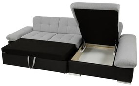Rohová sedačka Laviva LED, Potah: ekokůže Soft 011 (černá) + Bristol 2460, Strana: pravá