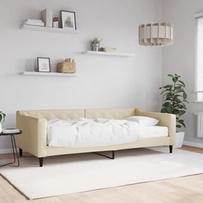 Válenda s matrací krémová 90 x 200 cm textil 3197412