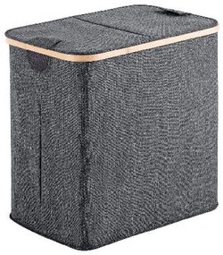 Sapho Gedy Koupelnové doplňky - Koš na prádlo, 51x34x53 cm, šedá/bambus 133808